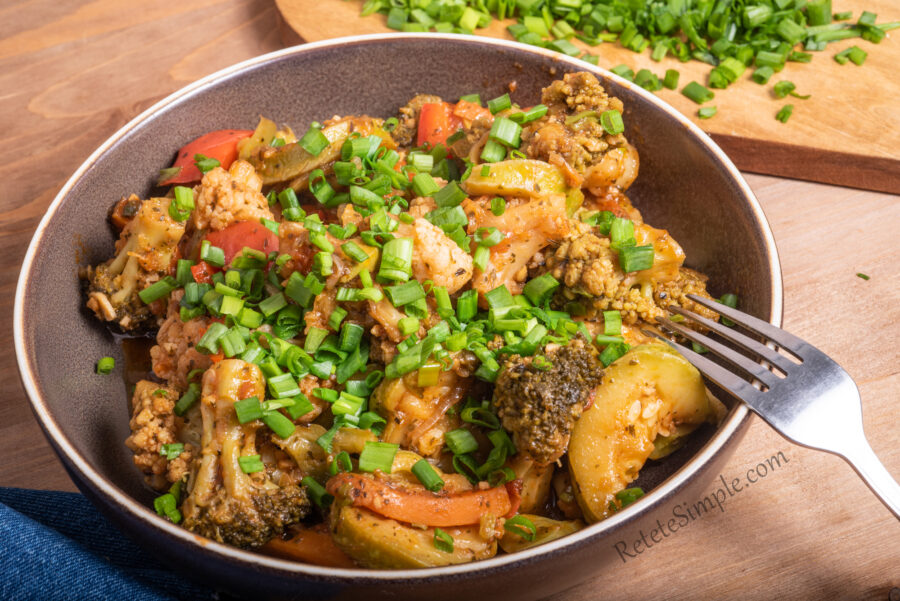 Legume la tigaie cu broccoli si conopida – rapid de preparat